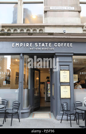 The trendy, artisan Empire State Coffee cafe on Whitehall Place, in the ...
