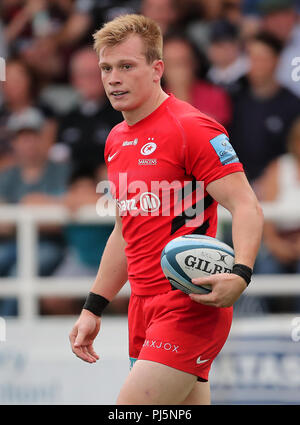 Nick Tompkins of Saracens during the Gallagher Prem Rugby match between ...