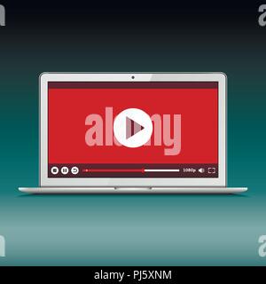 Video-player vector icon. Modern vector illustration concepts. Easy to ...