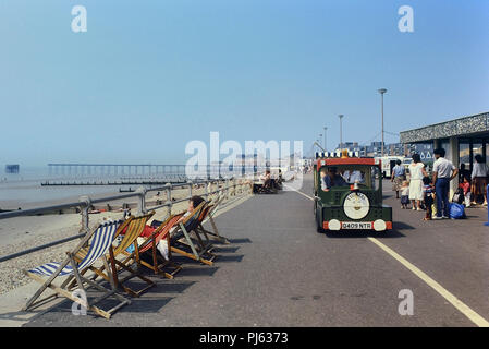 Miniature train at Bognor Regis, West Sussex, England, UK. Circa 1986 ...