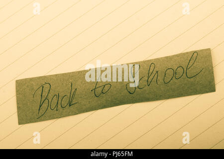 Back to school theme with education title Stock Photo - Alamy