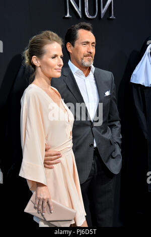 Stefanie Sherk and Demian Bichir at the 'The Nun' World Premiere held ...
