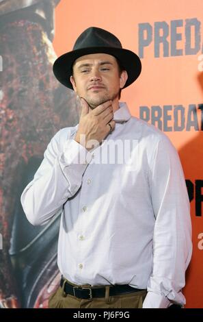 Actor Boyd Holbrook during the film promotion of "Predator" in Madrid ...