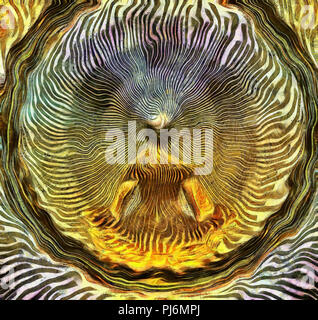 Abstract illustration of person meditating Buddha-esque Stock Photo - Alamy