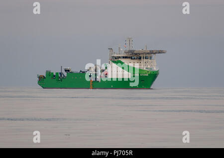 The cable lay vessel, Living Stone, working on Hornsea Project One ...