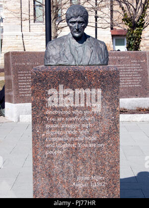 Jason Miller bust in Scranton, PA honors the actor/playwright; some of ...