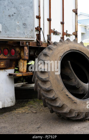 The tires, rims or other parts of big rig semi trucks are given great ...