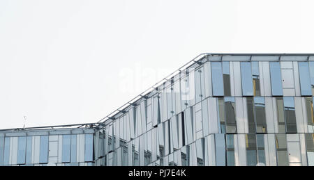 Stunning architectural diagonal shape building with blank space. Black ...