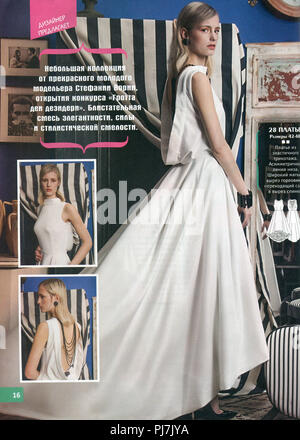 The inside of Russian magazine "Sewing and Cutting" № 6/2013 Stock ...