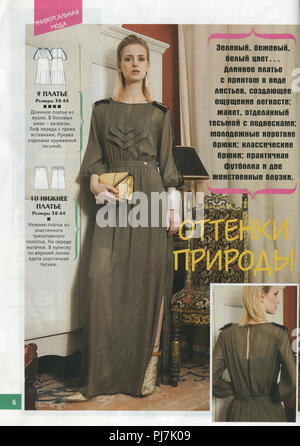 The inside of Russian magazine "Sewing and Cutting Stock Photo - Alamy