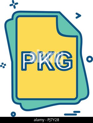PKG file type icon design vector Stock Vector Image & Art - Alamy
