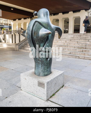 Sculpture 'Mère Ubu', by Joan Miró, on Paseo de la Castellana, on 9 ...