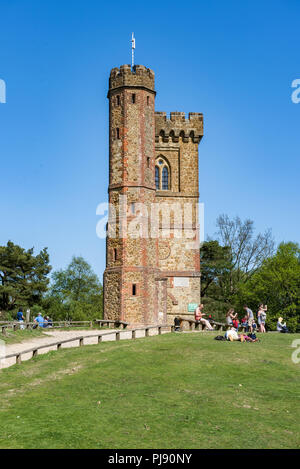 Visitors and Tourists at Leith Hill Tower, Surrey Hills, Surrey ...