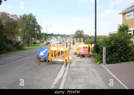 August 2018 - Chapter 8, highway road barriers set up for a footpath ...