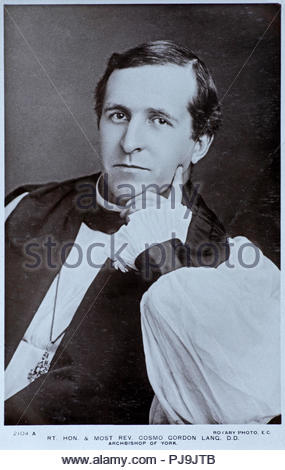 The Archbishop of Canterbury Cosmo Lang 1864 - 1945 Stock Photo - Alamy