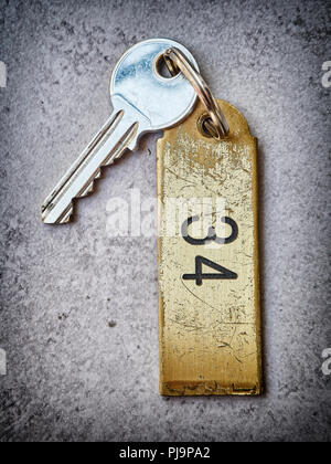 The key with the number for the door to the hotel. To open the lock in ...