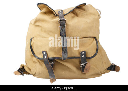 Soviet period backpack isolated on white Stock Photo - Alamy