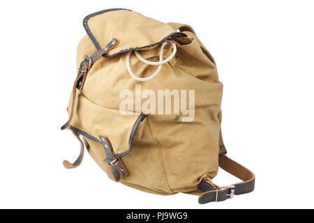 Soviet period backpack isolated on white Stock Photo - Alamy