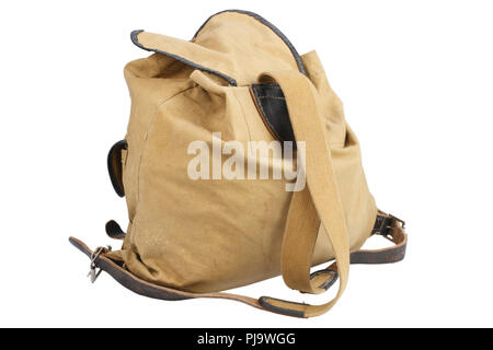Soviet period backpack isolated on white Stock Photo - Alamy