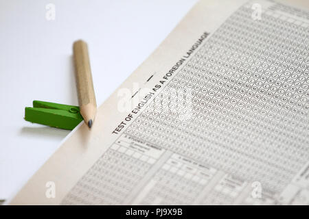 Answer sheet for test. English test choose the right answer. English ...