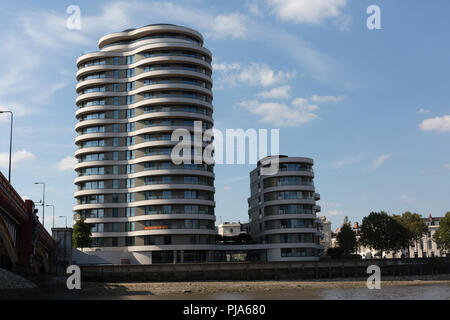 London, England, UK. Riverwalk condominium complex at 161 Millbank ...
