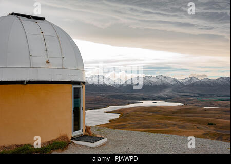 Skyline view of Mount John University Observatory situated at 1,029 ...