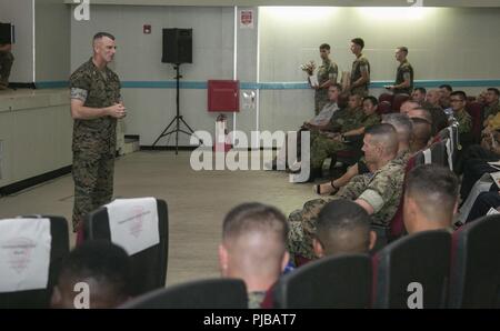 Col. Jason Perry, the Commanding Officer of 4th Marine Regiment, 3rd ...