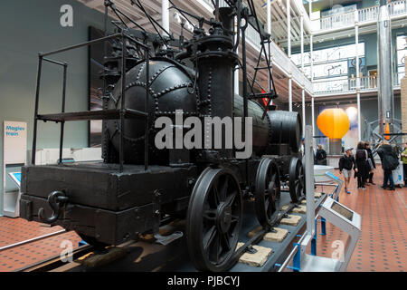 Scotland, Edinburgh: "Wylam Dilly", a steam locomotive built about 1820 ...