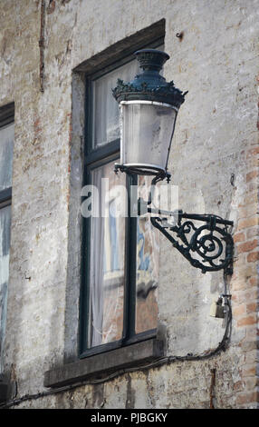 Ornate medieval street light with blue sky background,Sorrento ...