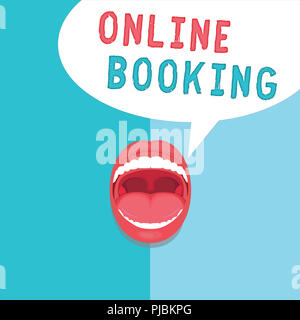 Word writing text Online Booking. Business photo showcasing allows ...
