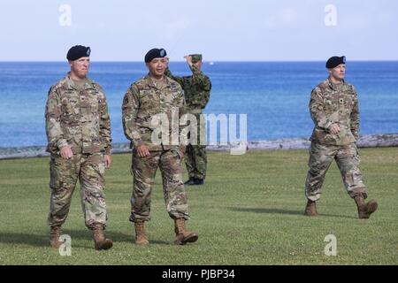 TORII STATION, OKINAWA, Japan – Col. Derek K. Jansen speaks during the ...