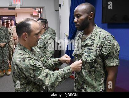 Master Chief Petty Officer Matthew Bromwell relieved Master Chief Petty ...