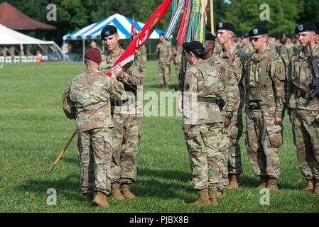 Incoming battalion commander LTC Brad Morgan, outgoing commander LTC ...