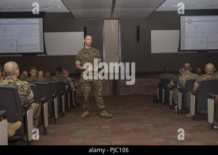 U.S. Marine Corps Maj. Albert Bellamy, enlisted retention deputy ...