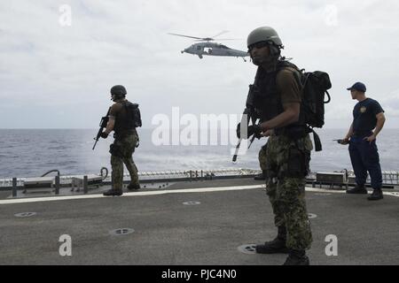 US Navy Members of a ships boarding team from the U.S. Navy destroyer ...