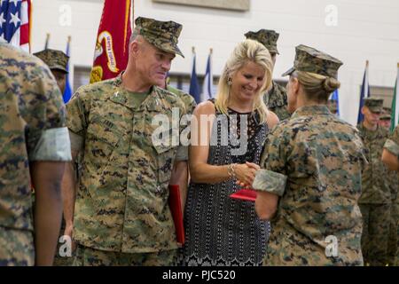 Col. Thomas Fahy (left), outbound commanding officer of Combat ...