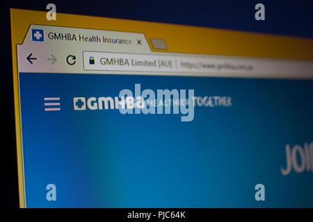 GMHBA Limited Website Homepage Stock Photo - Alamy