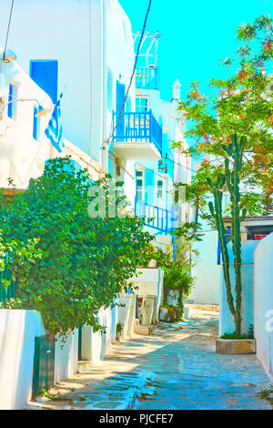 Small street with whitewashed houses in the picturesque town Vejer De ...