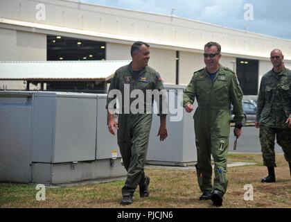 U.S. Marine Brig. Gen. Sean M. Salene, left, and Republic of Korea ...