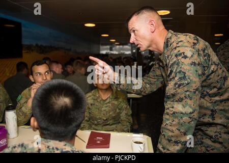 U.S. Marine Col. Michael Styskal, commanding officer for 3d Marine ...