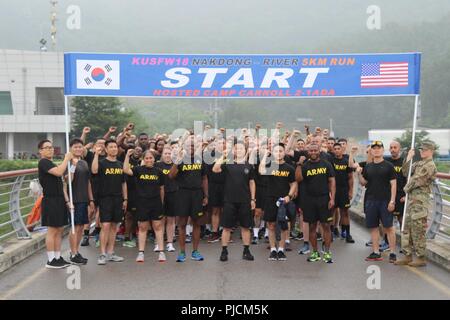 A Korean Augmentation to the U.S. Army Soldier competes in a Gen. Paik ...