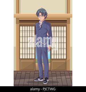 Young students manga cartoons Stock Vector Image & Art - Alamy