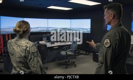 The 355th Wing Air Traffic Control Tower receives a “lightning within ...