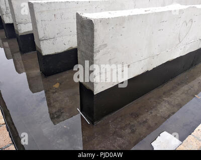 Ponding test conducted after applying waterproofing layer to the ...