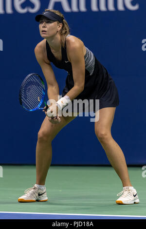 Maria Sharapova (RUS) competing at the 2018 US Open Tennis Stock Photo ...