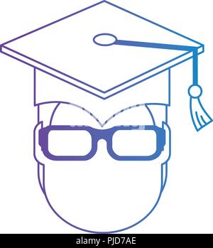 young man head graduation hat spark Stock Vector Image & Art - Alamy