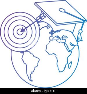 planet graduated with target vector illustration design Stock Vector ...