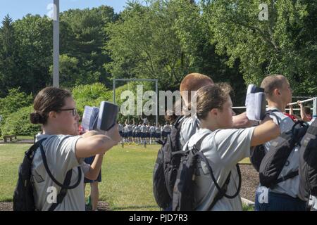 Coast Guard Academy swabs, cadre and staff participate in the Long Blue ...