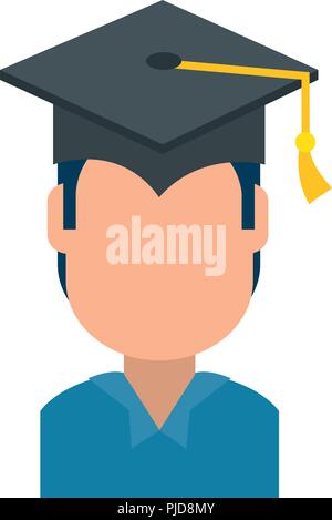 young man student graduated with hat Stock Vector Image & Art - Alamy