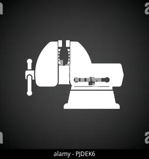 Vise icon. Black background with white. Vector illustration Stock ...